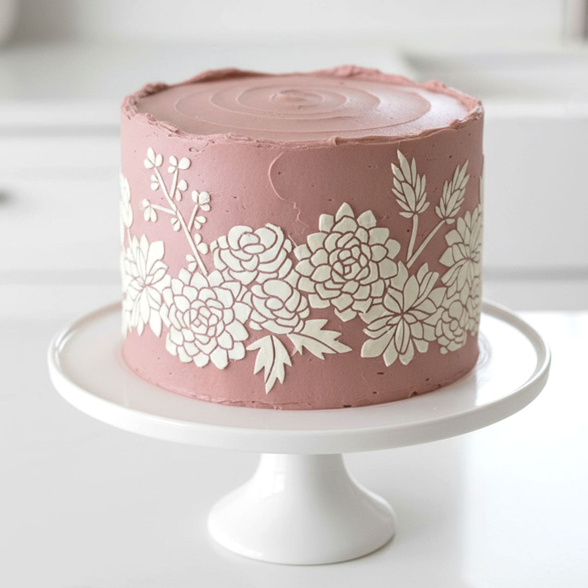 Long Border Cake Stencils | Full Wrap Designs | Lacupella Design