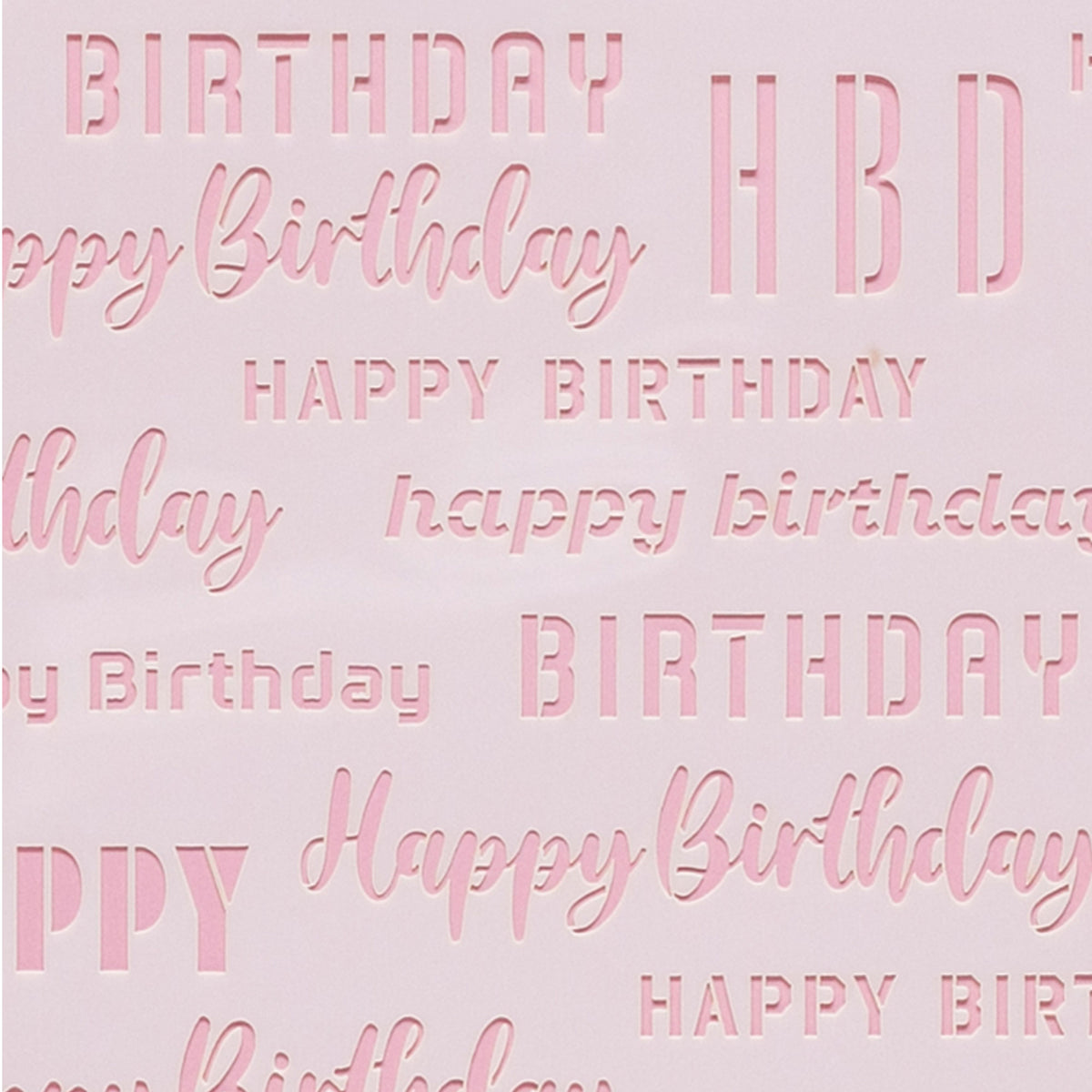 Happy Birthday Pattern Stencil FESTA by Lacupella – Lacupella Cake ...