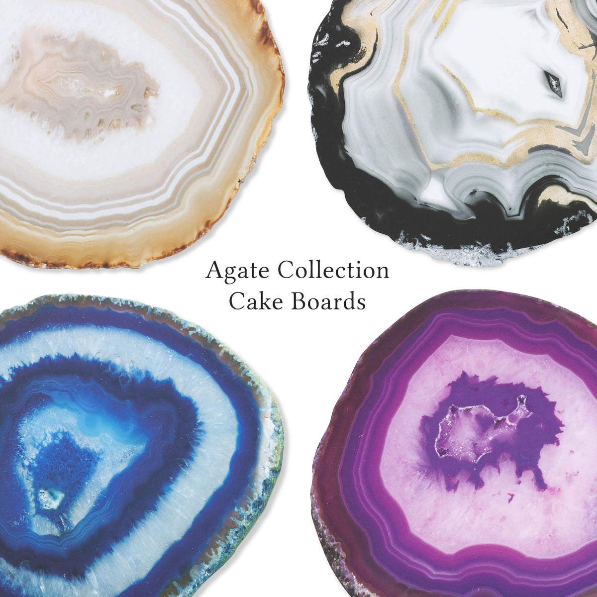 Black Agate Cake Board 10" Diameter – Lacupella Cake Decorating Tools ...